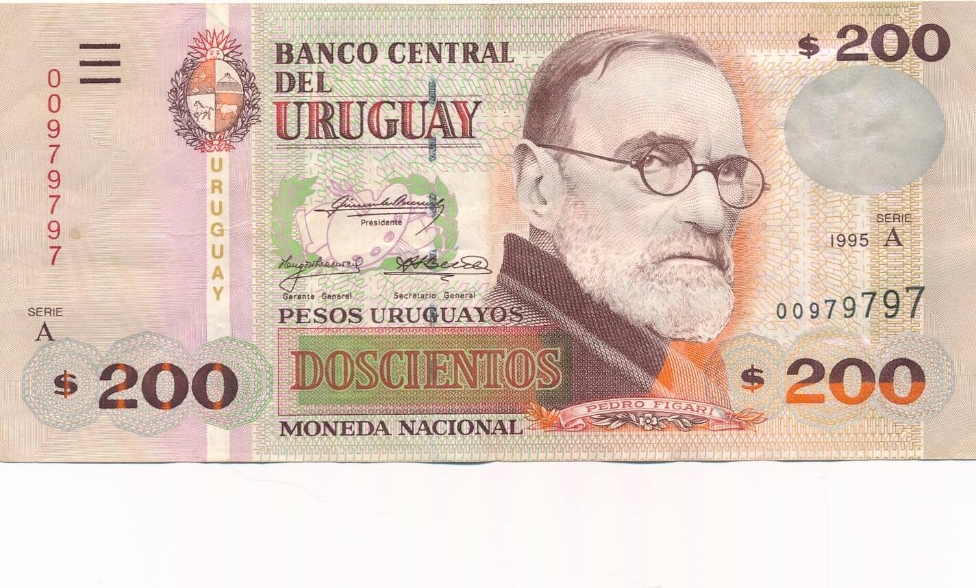 Uruguay 200 Pesos 1995 Banknote III+ | MA-Shops
