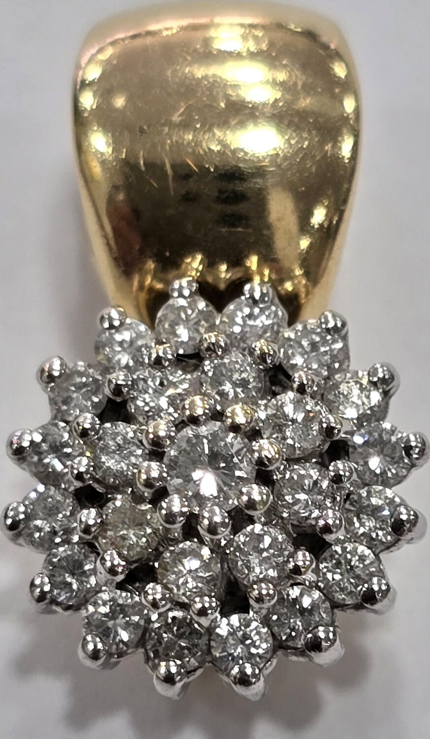 Goldschmuck Brillantschmuck 14K 585 er Gold Anhänger mit Brillanten Clipsanhänger bicolor g | MA ...