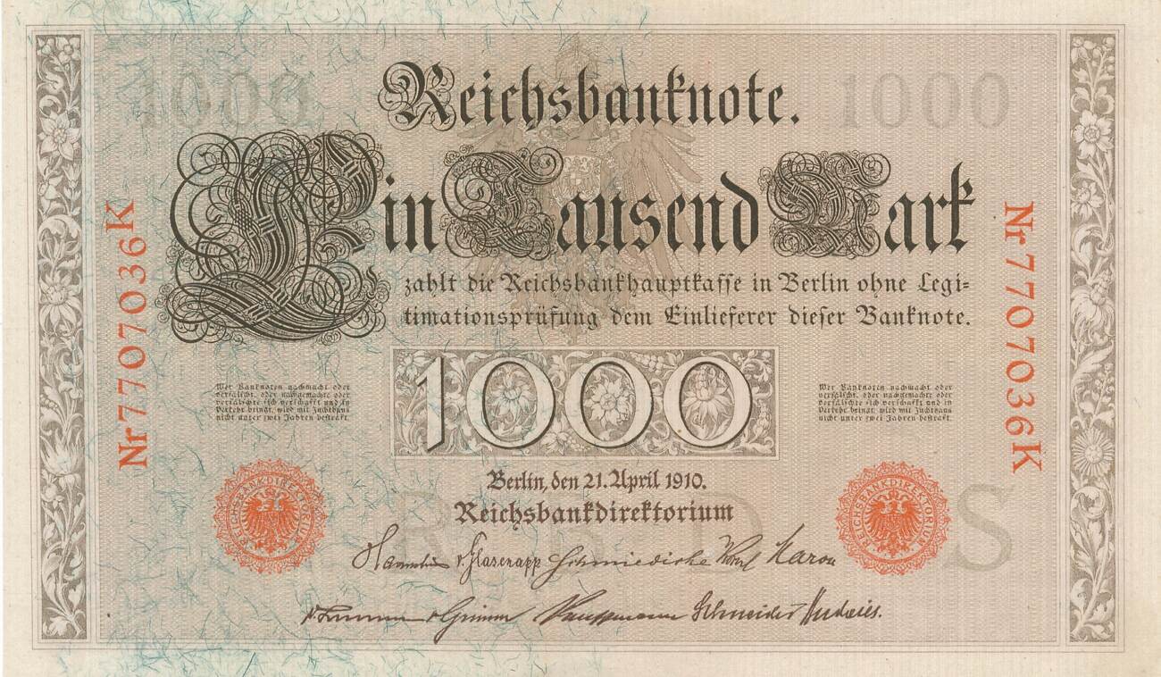 Deutsches Reich Deutschland, Weimarer Republik 10000 Mark ...