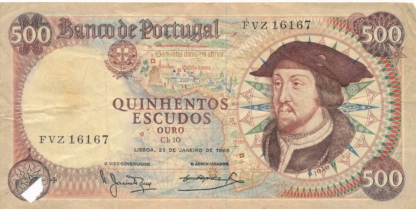 Portugal 500 Escudos 1966 Banknote III- | MA-Shops