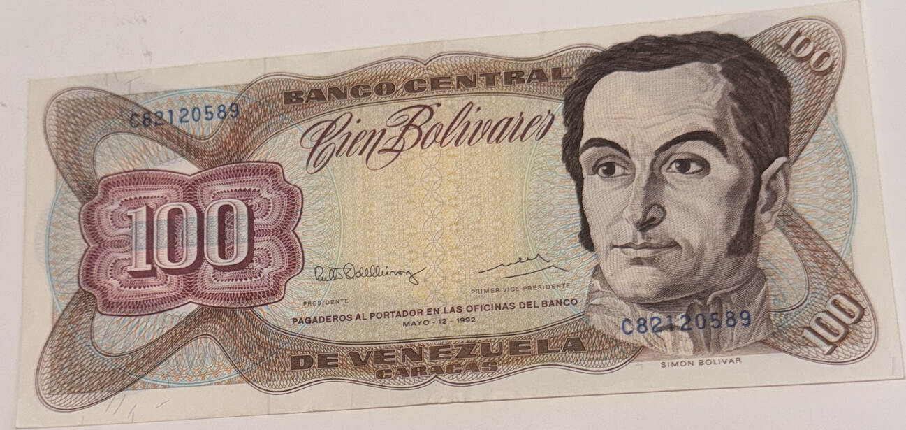 Venezuela 100 Bolivaros 1992 Banknote unc | MA-Shops