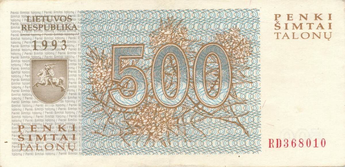 Litauen 500 Talonu 1993 Banknote III | MA-Shops