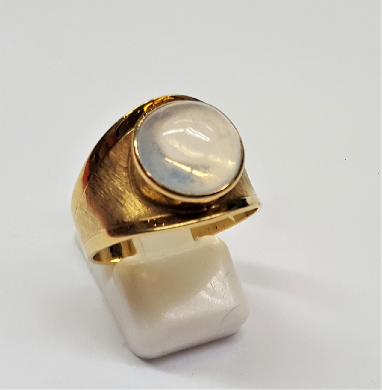 Mondstein Ring Gold 14K 585 er Gold Goldring Gelbgold | MA-Shops