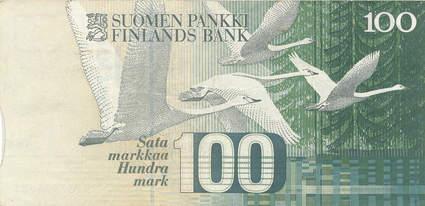 Finnland / Finland 100 Markkaa 1986 Banknote, Suomen Pankki III | MA-Shops