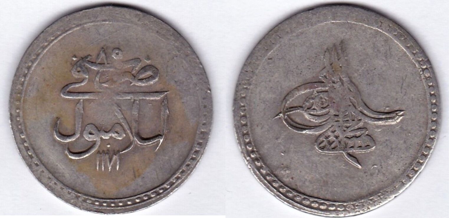 Piaster 1771 Türkei Osmanisches Reich Konstantinopel Mustafa III 1171 ...