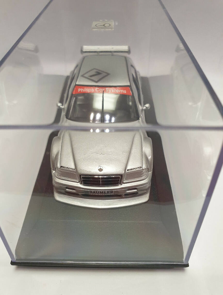 Modellauto Mercedes BAumler Rennwagen silber M 1:43 B6 600 5008 | MA-Shops