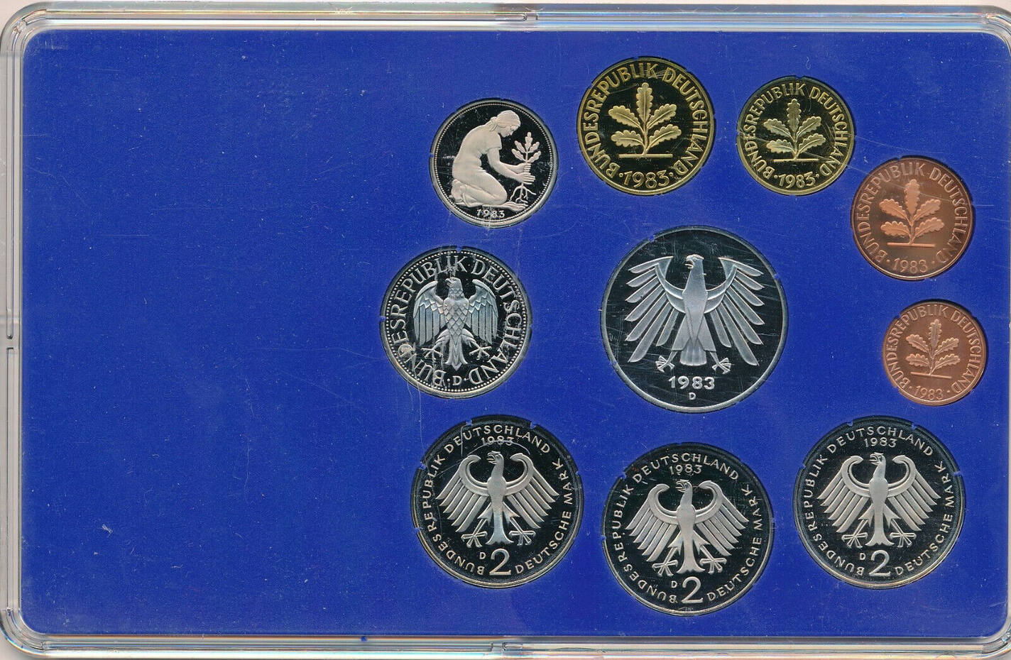 Mark 1983 D Münzen Bundesrepublik Deutschland KMS Kursmünzensatz | MA-Shops