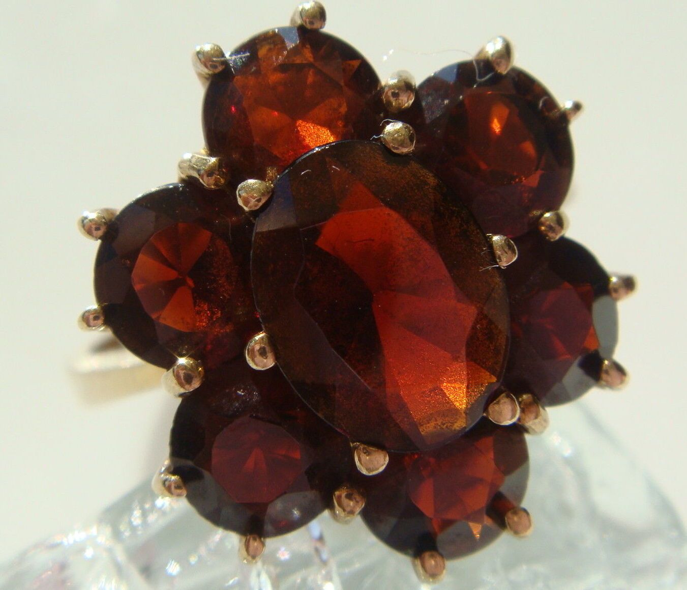 Granatring Granat Goldring 333er Gold Ring Granatschmuck | MA-Shops