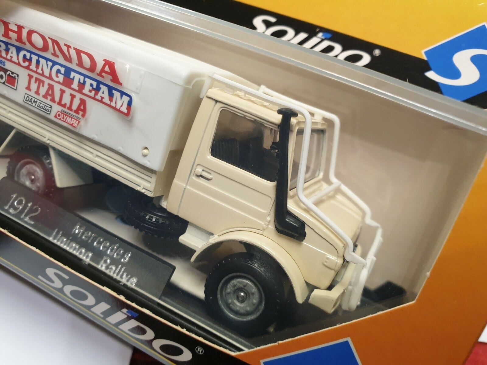 1912 Solido Modellauto Mercedes Unimog Rallye Racing Metall Frankreich ...