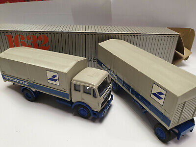 Benz Mercedes NZG No 146 Rhenus Wtag Lastzug Trucker LKW Modellauto OVP ...