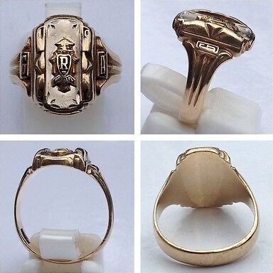 Class Ring 10K 416er Gold Herff Jones High School G R A College Ring Goldring