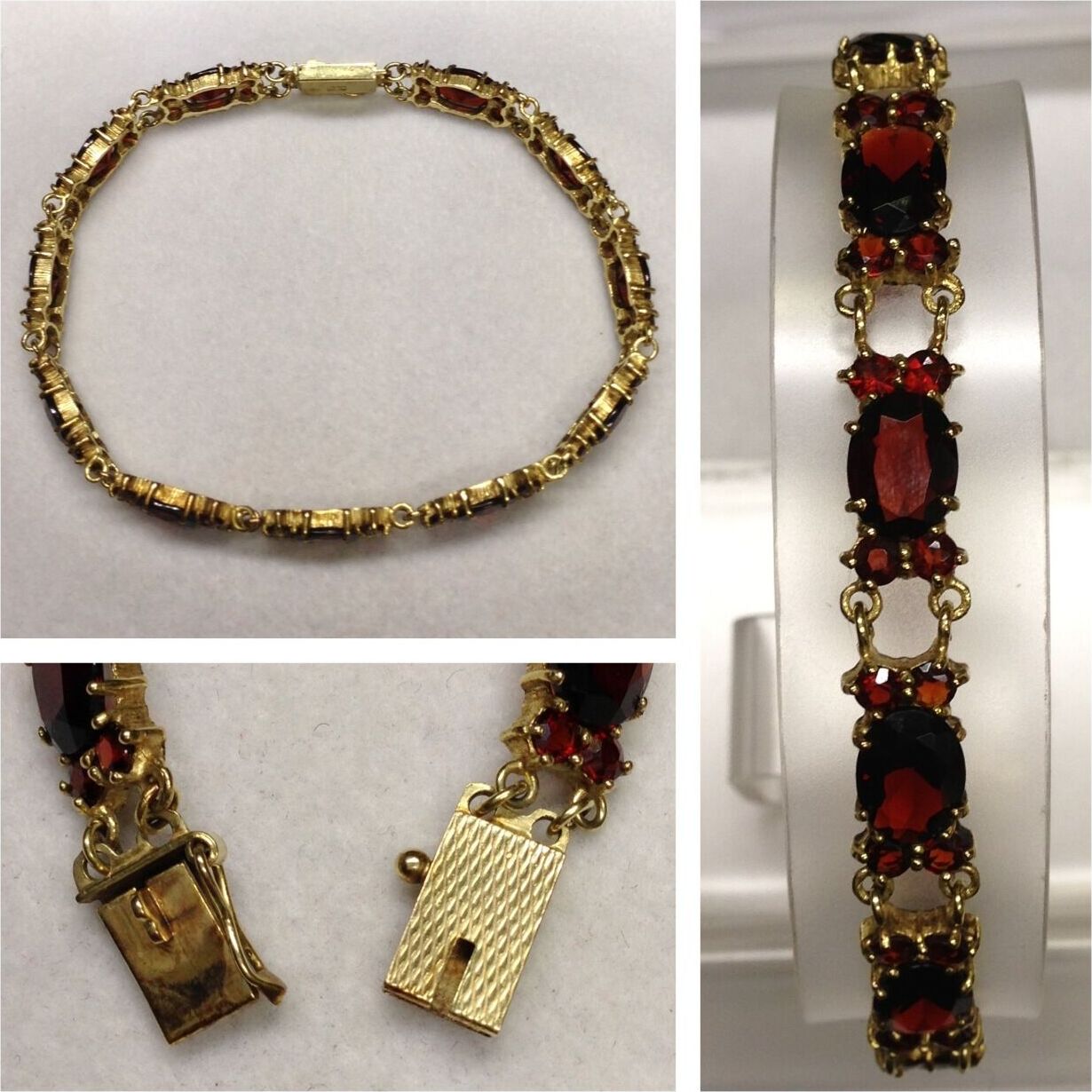 Wunderbares Granat Armband 333 Gold Granatarmband Granatschmuck ...