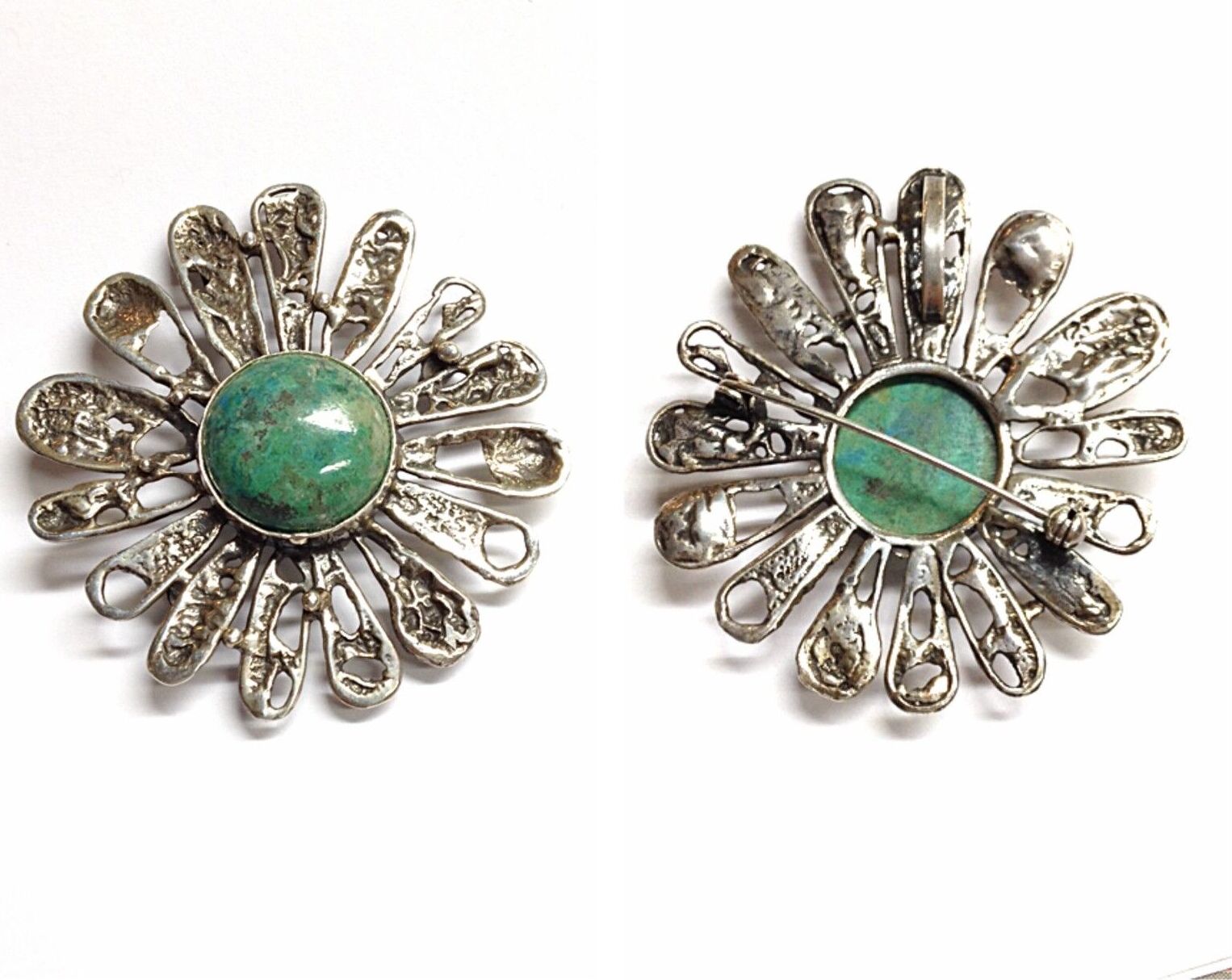 Brosche Anhänger 925er Silber Blume Silberschmuck Silberbrosche mit ...