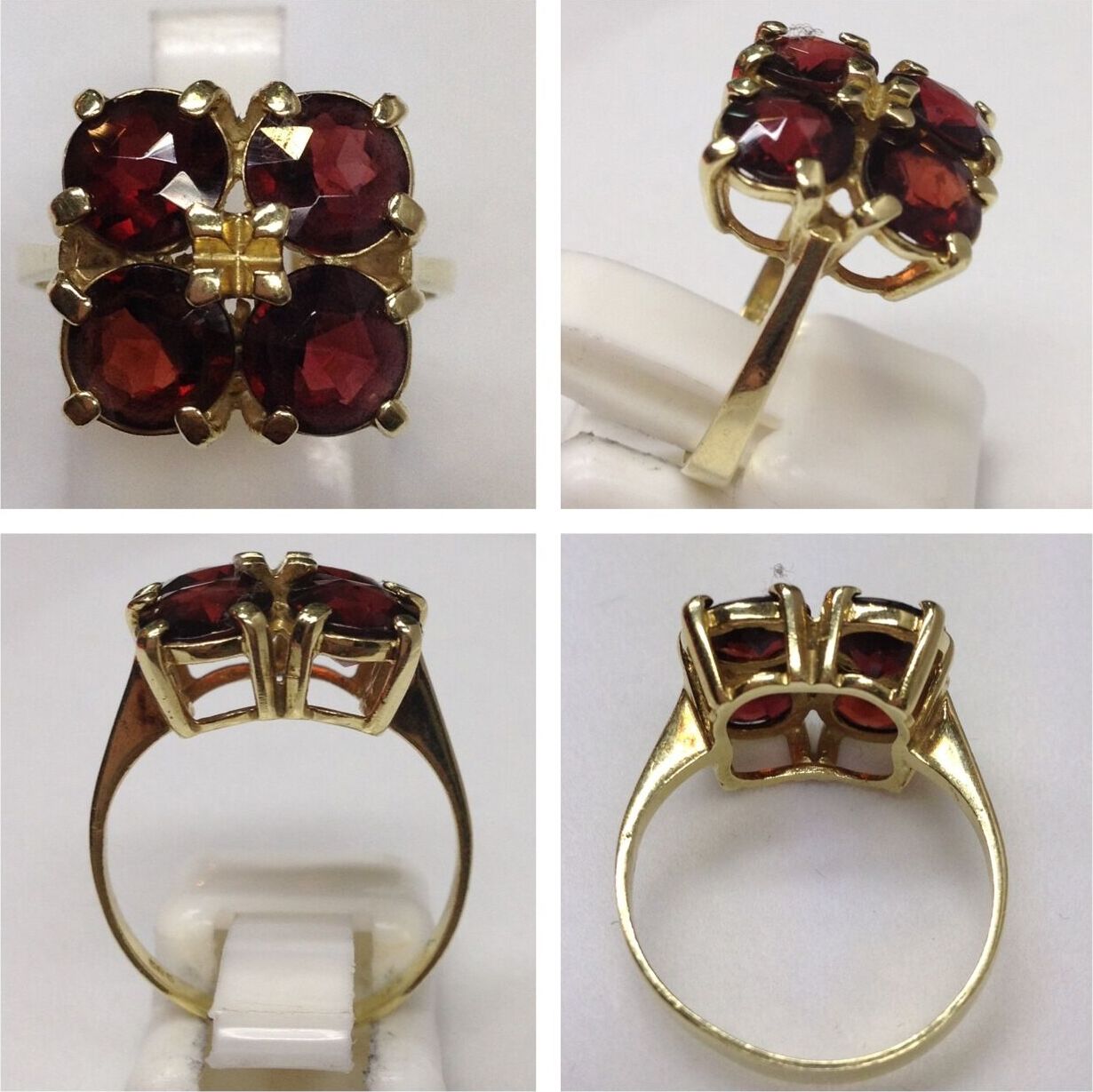 Goldring Ring 585er ( 14K ) Gold Granat Granatschmuck Granatring | MA-Shops