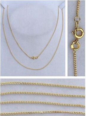 Feine lange Goldkette Collier 750er Gold Kette Goldschmuck Goldcollier ...