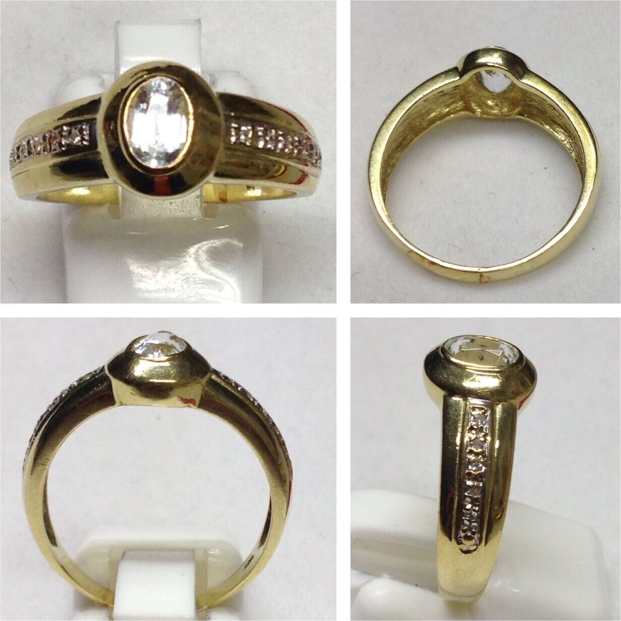 14 Karat Ring 585 er Gold Goldring Goldschmuck Zirkon 57 (18,1 mm Ø) | MA-Shops