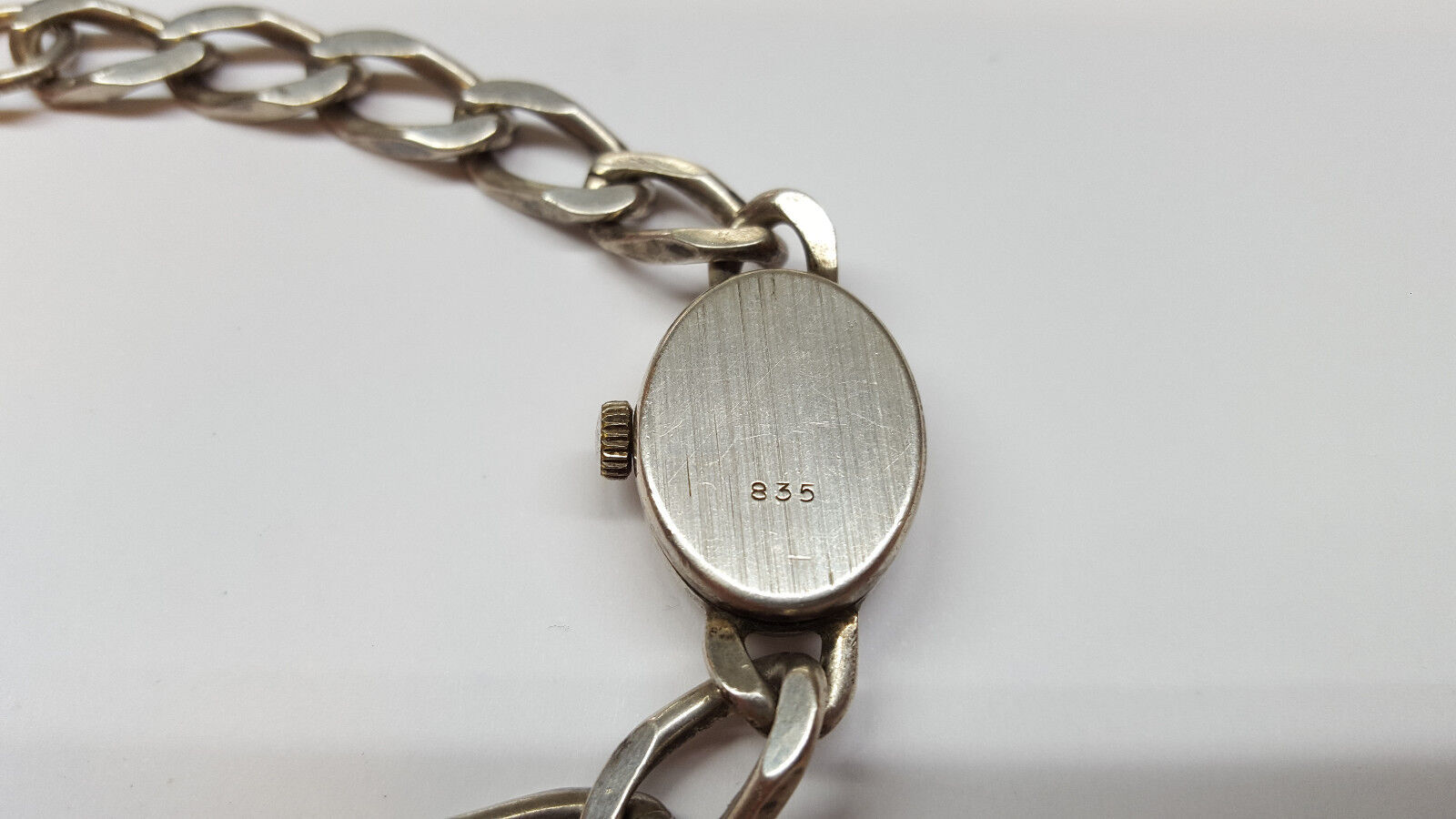 Armbanduhr 835er Silber ISOMA 17 Jewels Silberarmbanduhr Handaufzug ...