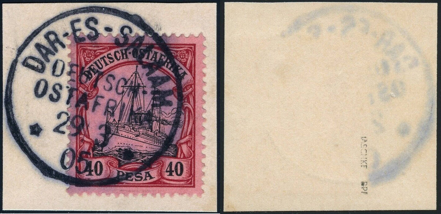 Briefmarken 1901 DOA Michel 18 Briefstück Luxus ° Dar-Es-Salaam 29/3/05 ...