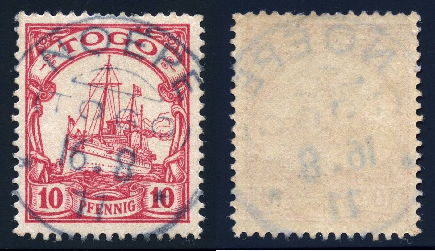 Briefmarken 1911 Togo Michel 9 Kaiseryacht ° Noepe 16.8.11 Einwandfrei ...