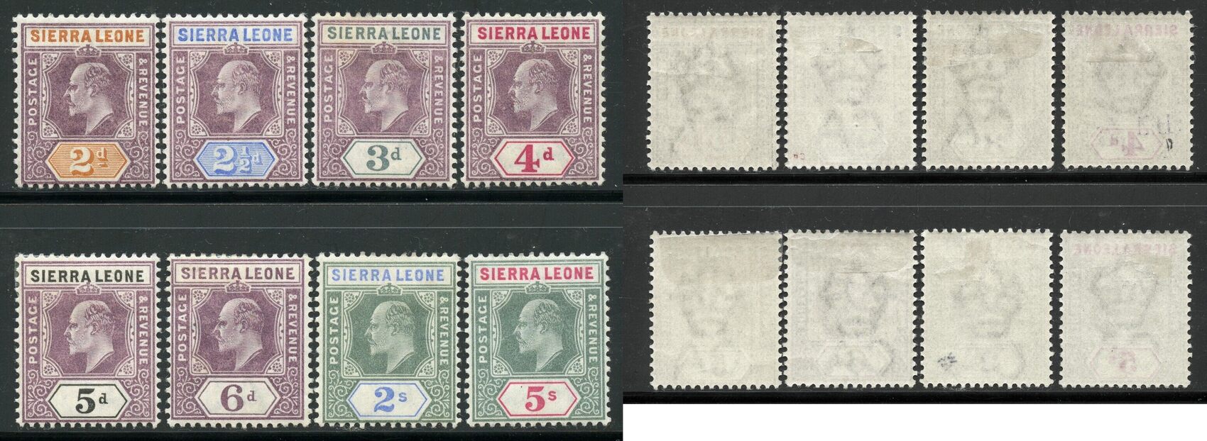 Stamps 1903 Sierra Leone King Edward VII ex SG 76//84 (8 values) Mint ...