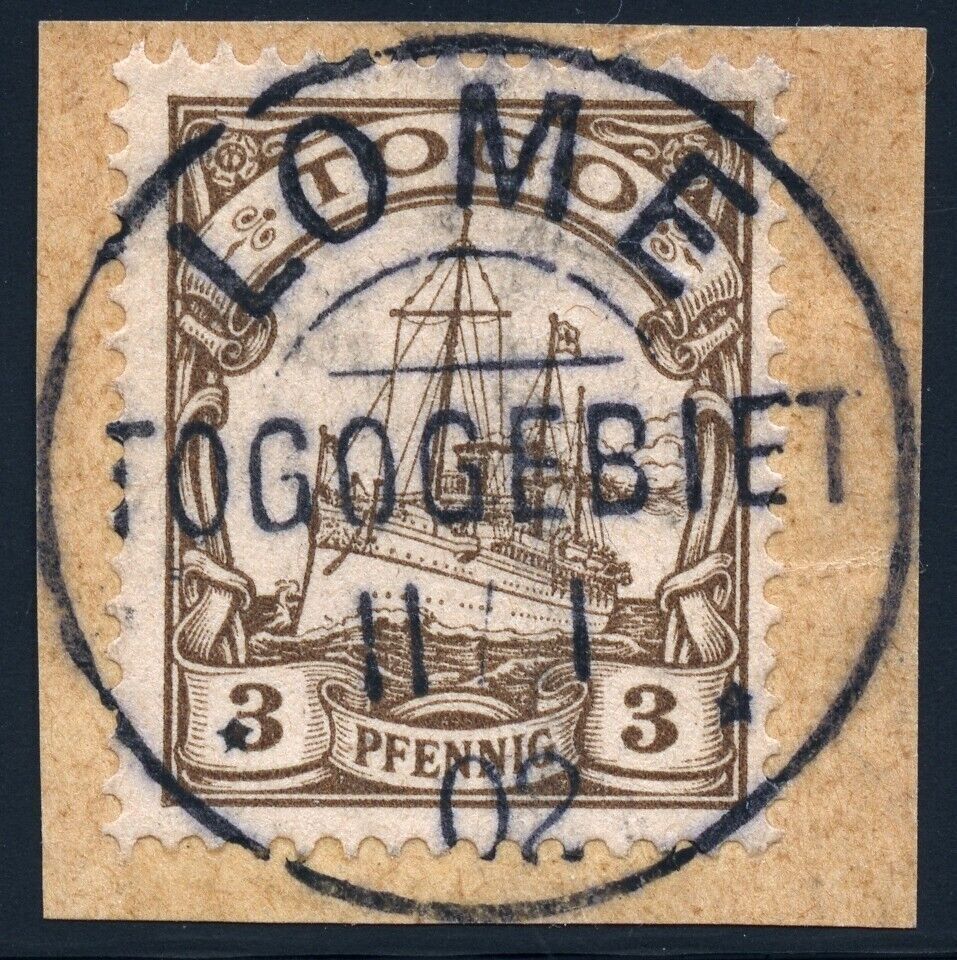 Briefmarken 1902 Togo Michel 7 Briefstück Luxus Lome 11.1.02 / 22 | MA ...