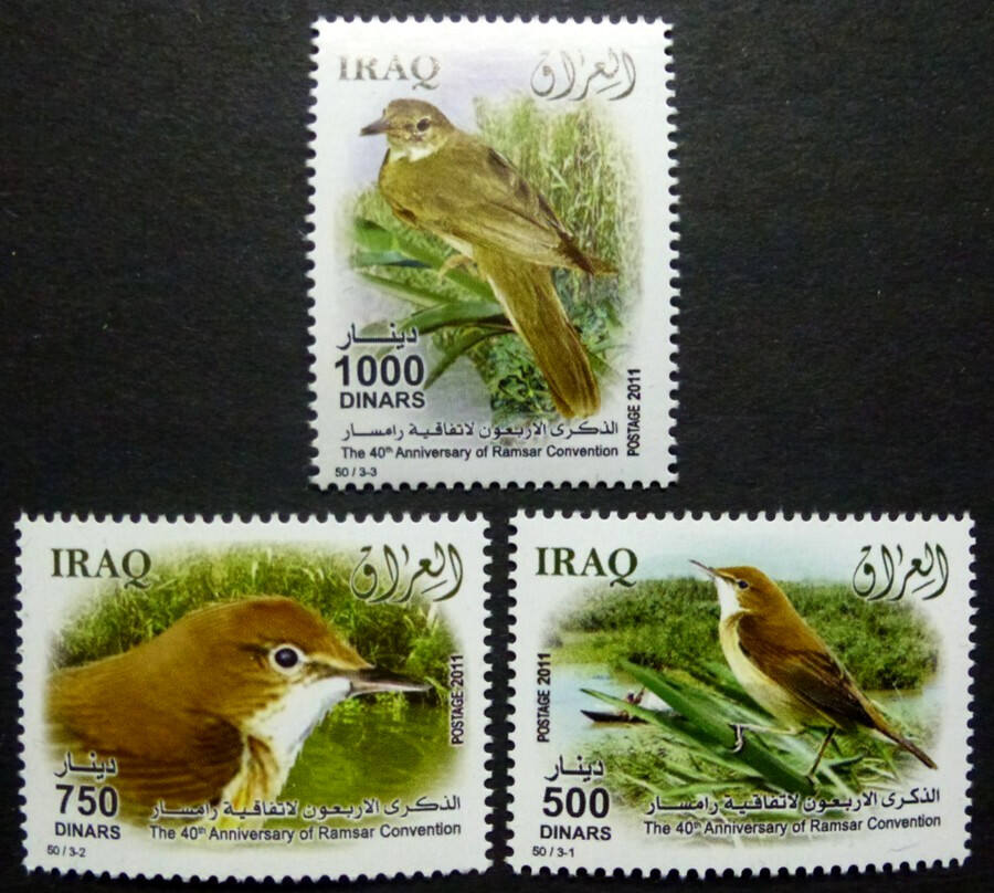 Briefmarken Irak Iraq 2011 Vögel Birds Uccelli Oiseaux Ramsar ...