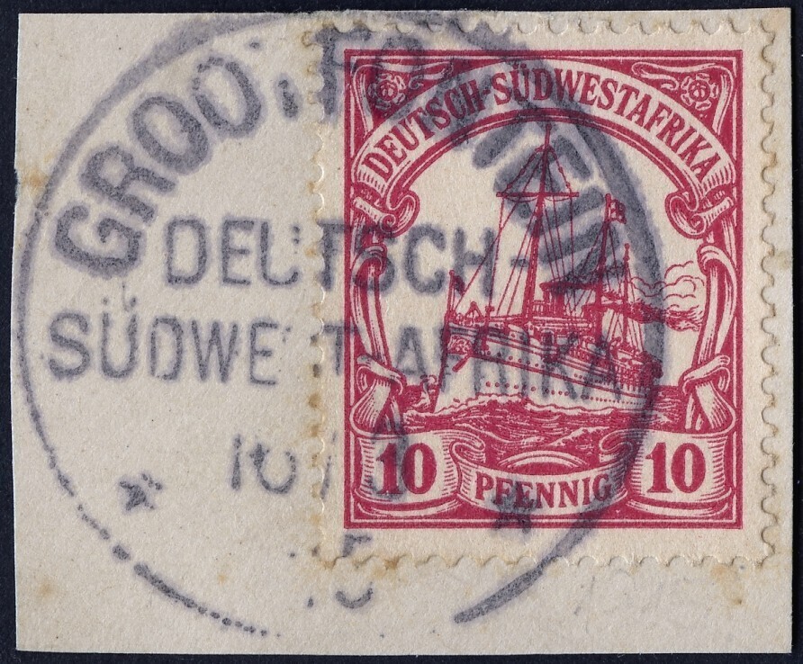 Briefmarken 1915 DSWA Michel 26 ° Grootfontein 16/3/15 Kriegsdatum ...