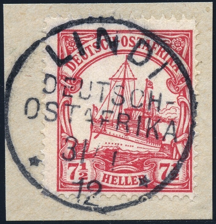Briefmarken 1906 DOA Briefstück ° Lindi 31/1/12 Luxus Michel 32 ...