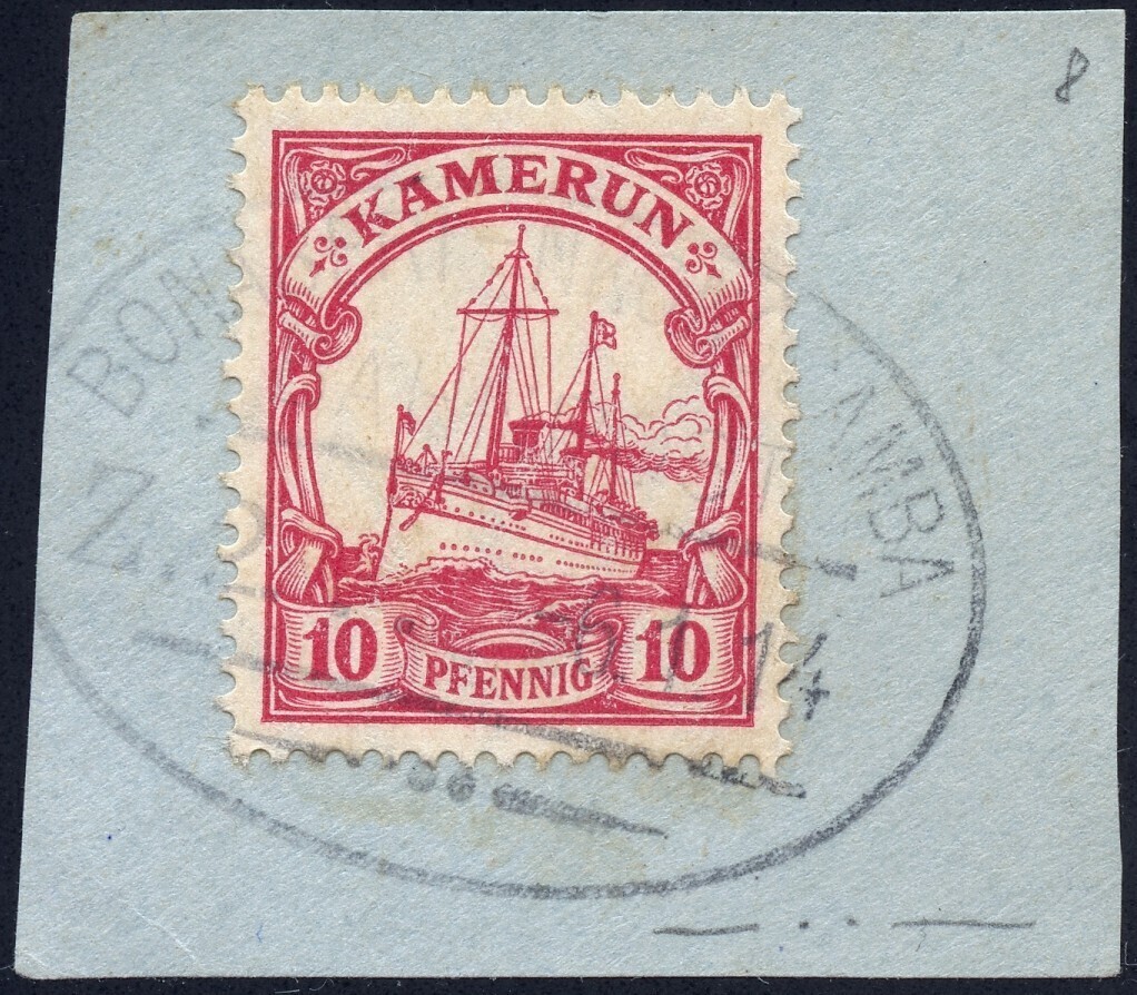 Briefmarken 1914 Kamerun Michel 22 ° Bahnpost Bonaberi 6/1/14 Zug 2 ...