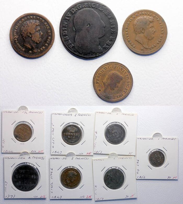 Medieval & later coins Italian States: Napoli Lot of 7 AE coins 1/2 ...