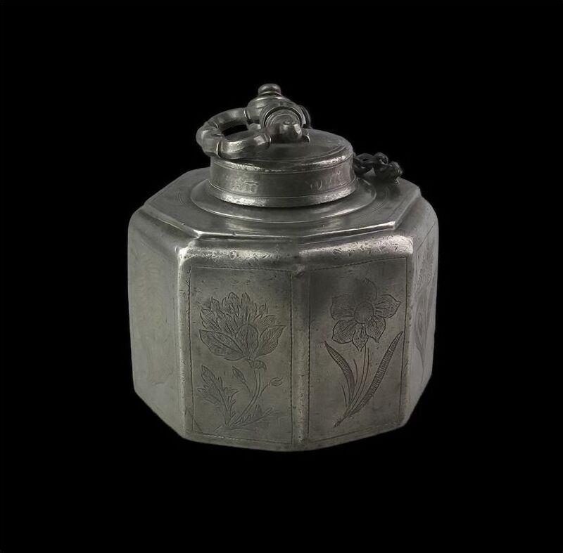 Medieval & later artifacts Rare 17th Century German Pewter Octagonal ...