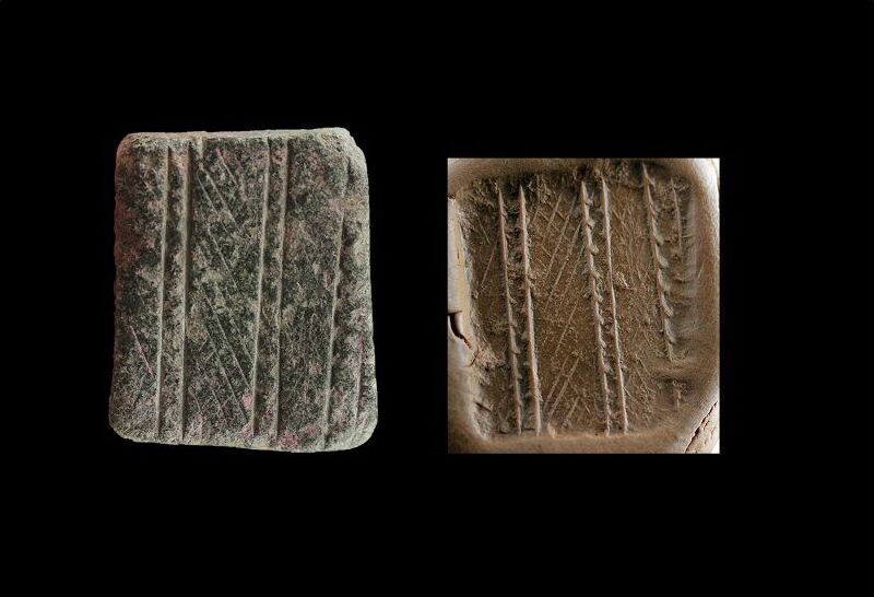 Ancient art Rare North Mesopotamian Tabloid stamp seal, 4th. millenium ...