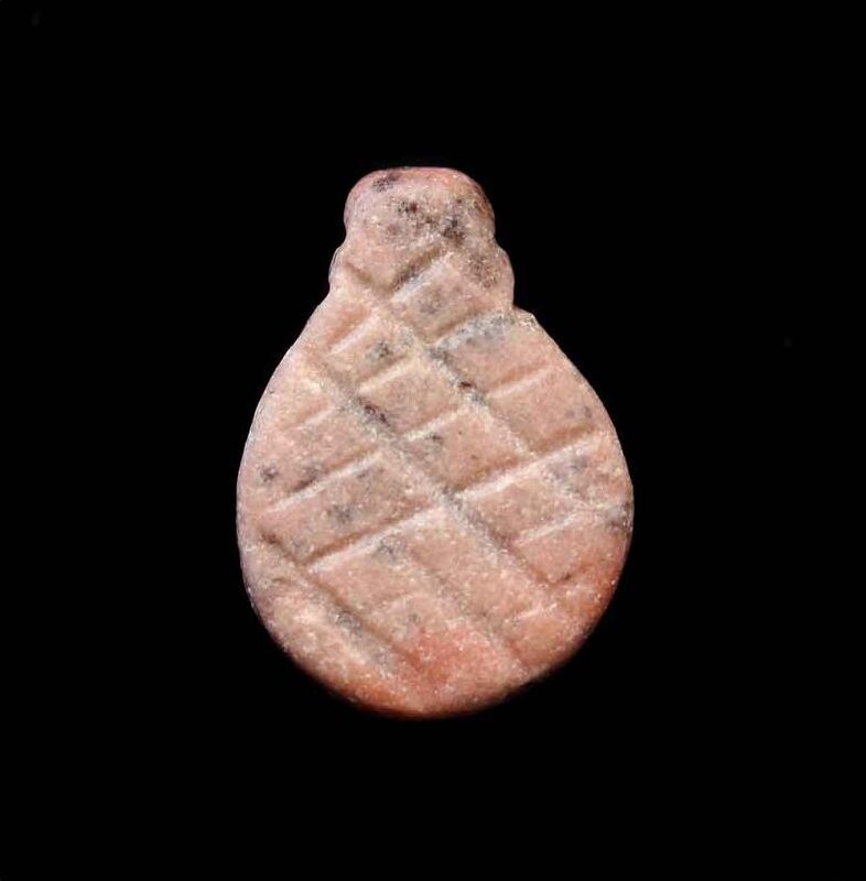 Ancient art Rare figural pink stone amulet seal, Mesopotamia, Uruk ...