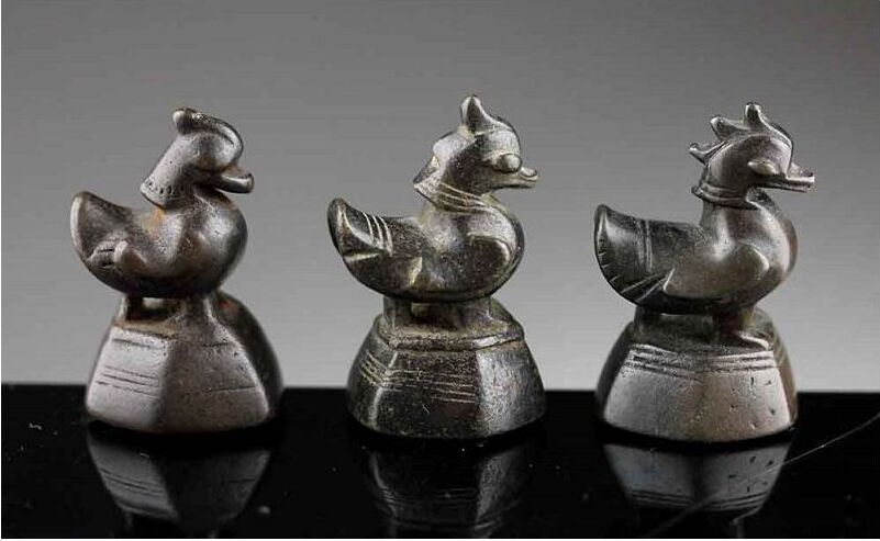 Medieval & later coins 3 different Late Shan Hamsa bird 5 Tical opium ...
