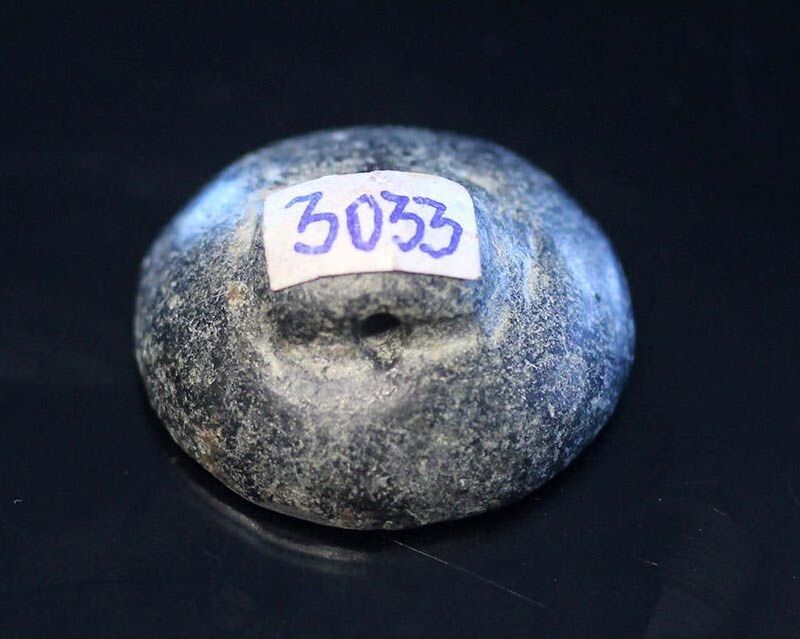 Ancient art Lovely large Ubaid / Uruk stamp seal w Sun-symbol 4th. mill ...