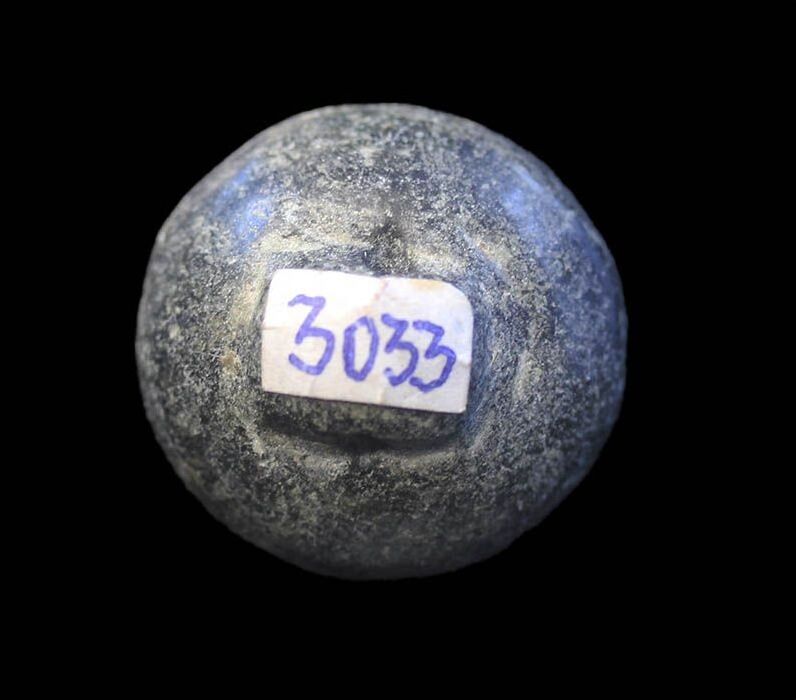 Ancient art Lovely large Ubaid / Uruk stamp seal w Sun-symbol 4th. mill ...