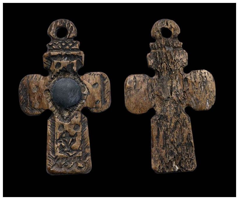 Ancient art Rare Early Bone cross w stone inlay, Byzantine-Medieval ...