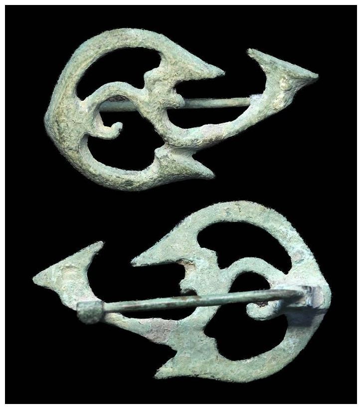 Ancient art Choice Roman bronze Trumpet fibula, c. 3rd. cent. AD | MA-Shops