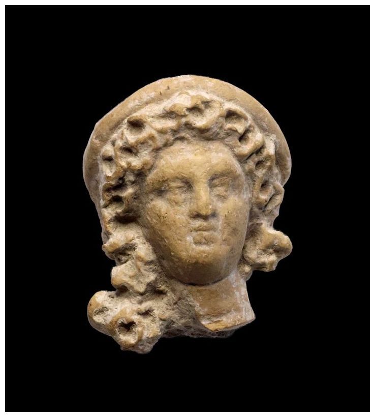 Ancient art Beautiful Greek Hellenistic head of a woman, 3rd.-2nd. cent ...