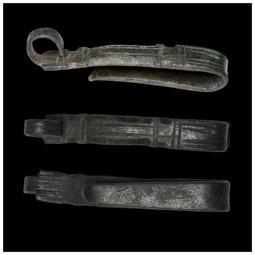 Ancient art Rare Roman bronze military belt holder for a sword, 1st ...