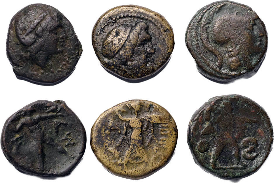 Ancient coins Greek coins: Lot of scarce ATTICA, Athens. Circa 100-90 ...