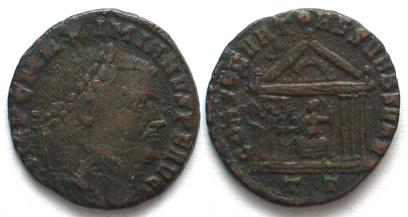 Roman Imperial MAXIMIANUS I Herculius (286-310 AD). AE Nummus, 307, TT ...