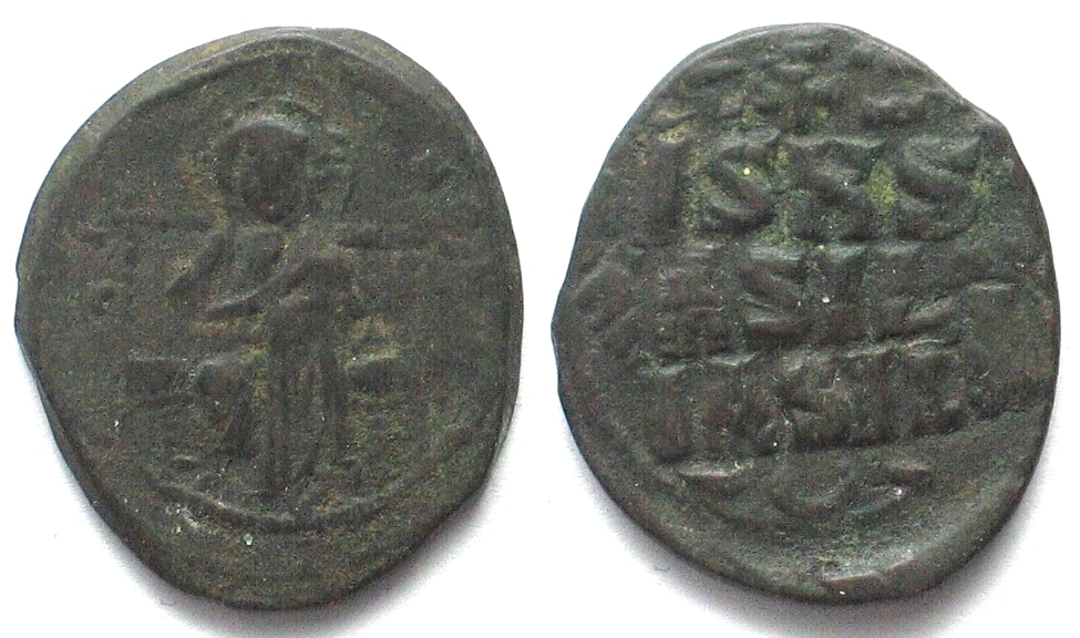 Byzanz CONSTANTINE IX Monomachos (1042-1055). AE Follis, Constantinople ...