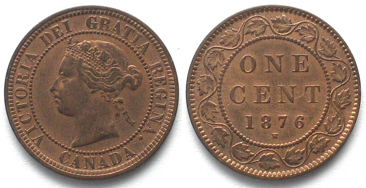 KANADA 1 Cent 1876 H VICTORIA Bronze ERHALTUNG! f.unz | MA-Shops
