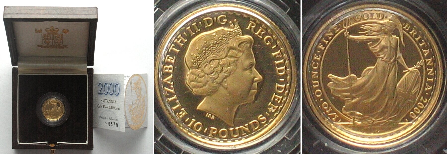 England 1/10 oz Gold GROSSBRITANNIEN 10 Pounds 2000 MILLENNIUM GOLD ...