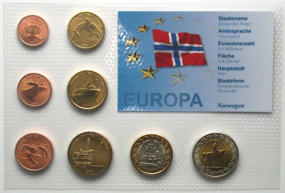 Europroben NORWEGEN Euro Probesatz 2004 KMS - ESSAI - PATTERN - PROBE ...