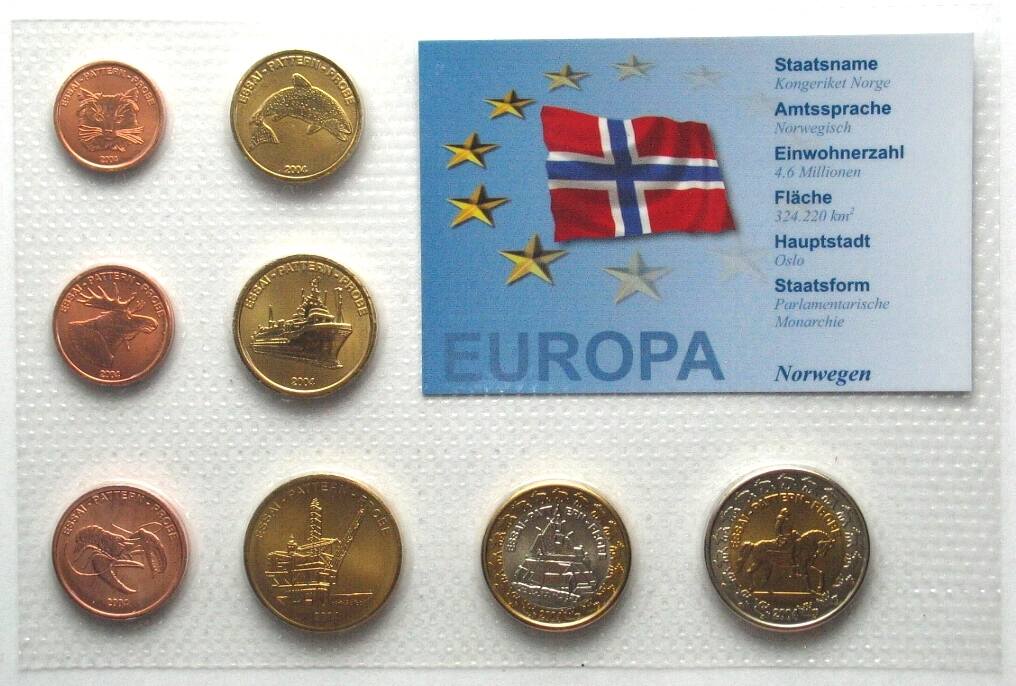 Europroben NORWEGEN Euro Probesatz 2004 KMS - ESSAI - PATTERN - PROBE ...