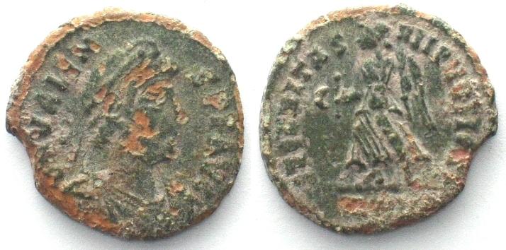 Roman Imperial VALENS (364-378 AD). AE Nummus, SECVRITAS REIPVBLICAE ss ...