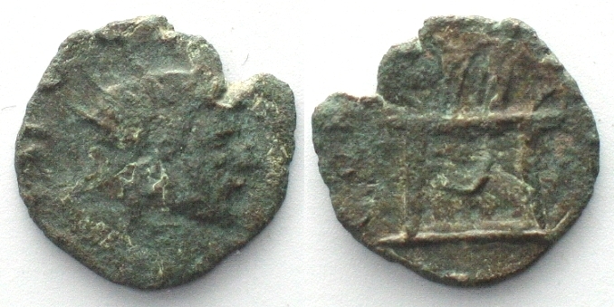 Roman Imperial CLAUDIUS II Gothicus. AE Antoninianus, CONSECRATIO ...