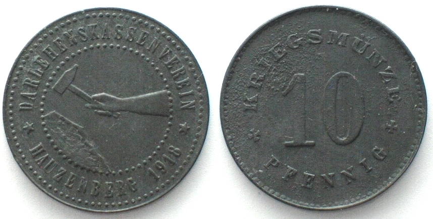 HAUZENBERG (Bayern) 10 Pfennig 1918, Zink vz+ | MA-Shops